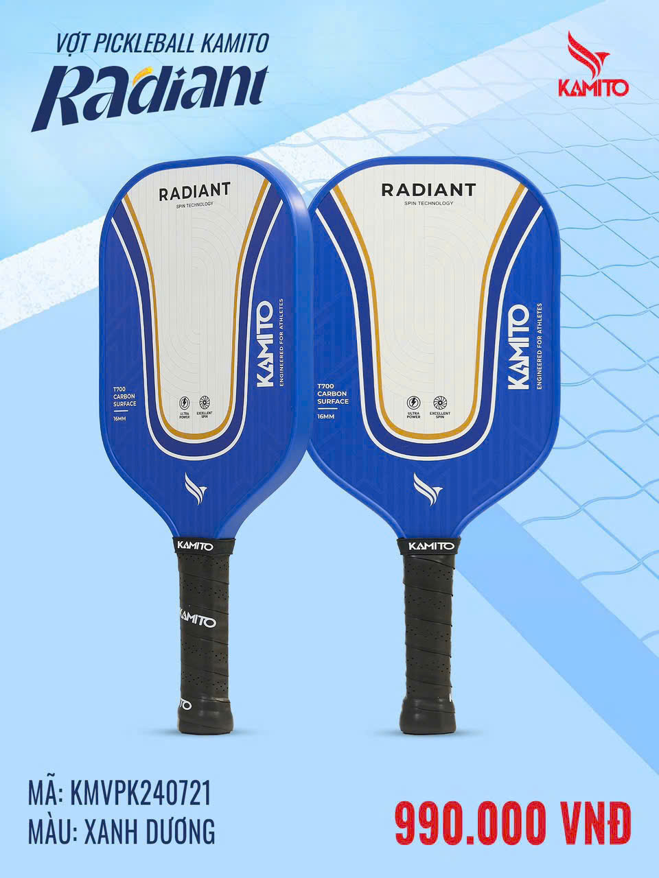 Vợt pickleball Kamito Radiant